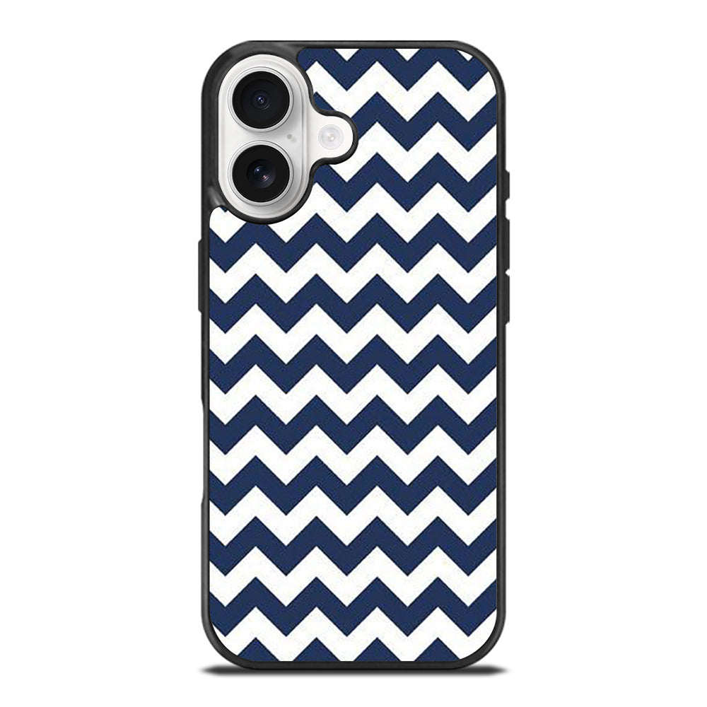 RILEY BLAKE CHEVRON PATTERN BLUE iPhone 17 Case Cover – casecentro